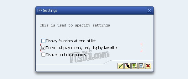 Enable/Disable SAP Menu & User Menu on SAP Easy Access
